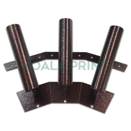 Metalinis laikiklis vėliavos kotui, tamsiai rudas, 1-3 vietų