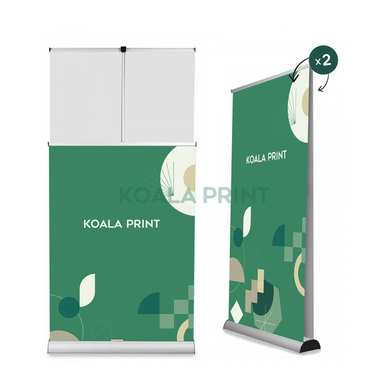 Dvipusis Roll Up Elegance mobilus stendas, užsakykite stendą internetu